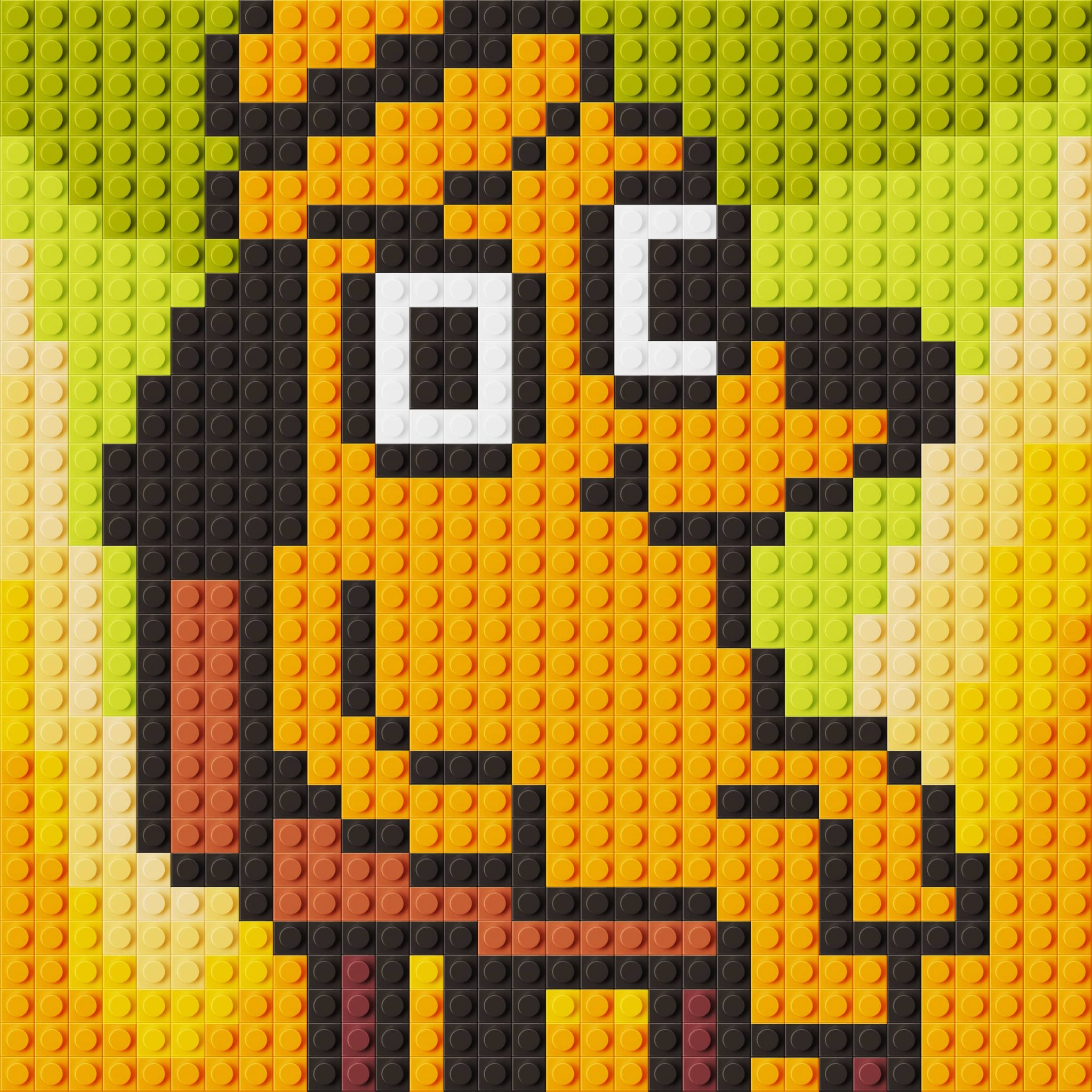 This Is Fine Meme Pixel Art Brick Mosaic