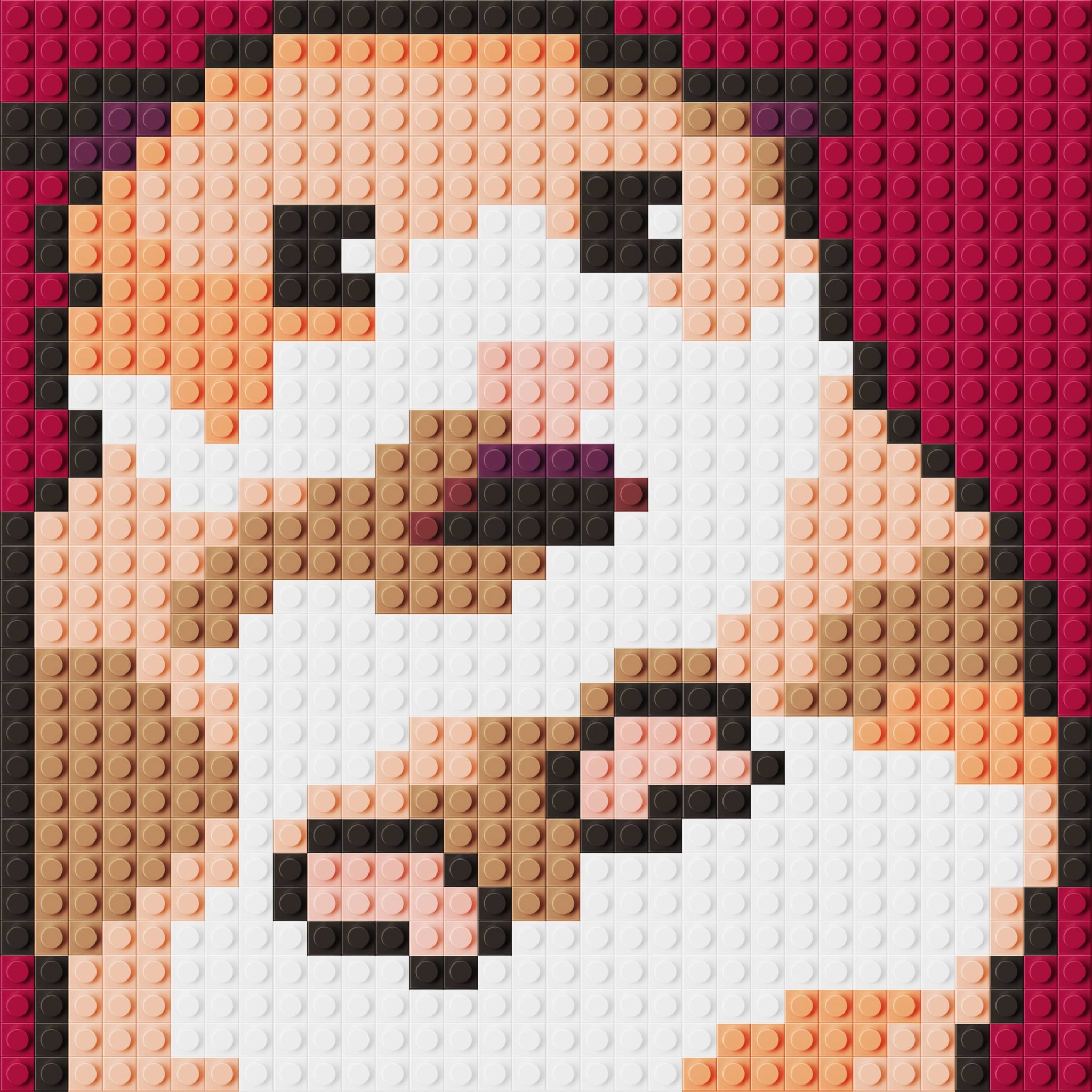 Hamster Meme Pixel Art Brick Mosaic